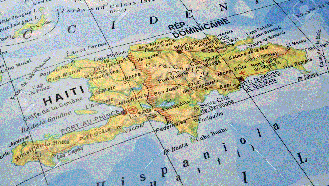 Cristóbal Colón arriba a la isla Quisqueya, que él rebautizó La ...