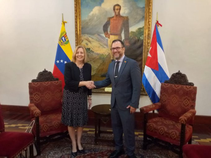 Canciller de Venezuela recibe a la viceministra de Relaciones Exteriores de Cuba - Radio Reloj ...